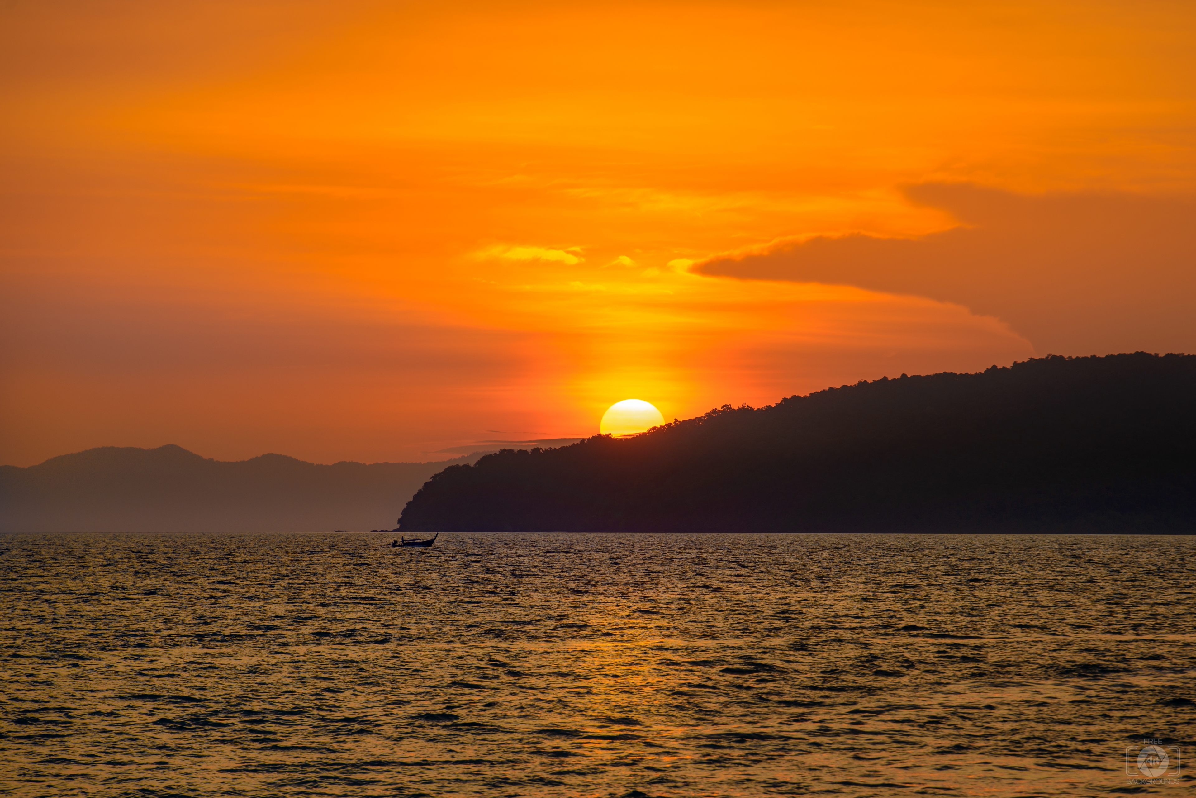 Sunset over the Sea Background - High-quality Free Backgrounds